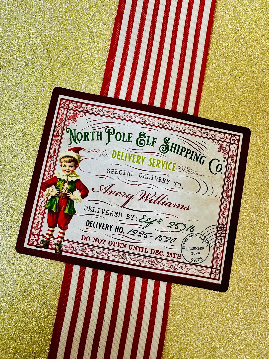 Christmas Elf Delivery Stickers, North Pole Toy Shoppe, Special ...