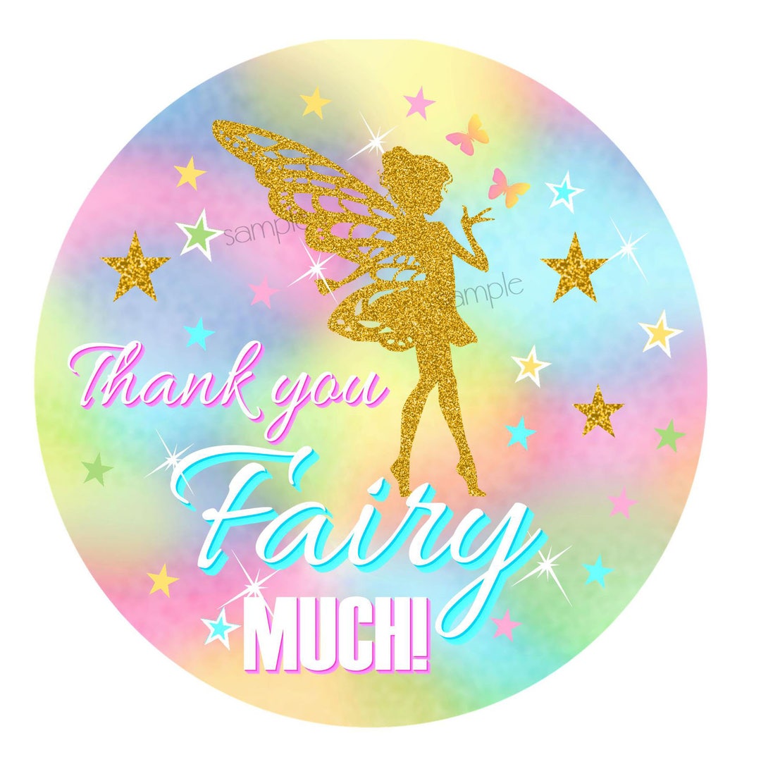 Fairy Stickers, Fairy Birthday Party, Fairy Cotton Candy, Rainbow Fairy ...