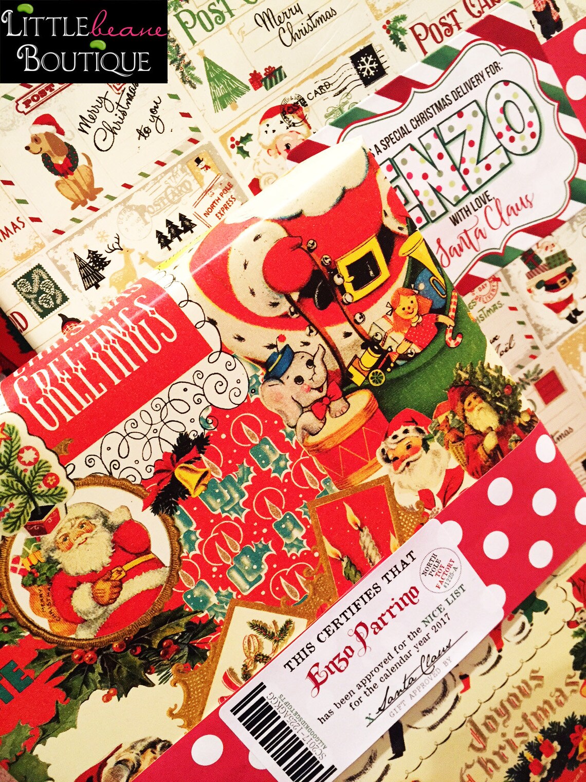 Santas Nice List Stickers Santa Claus Nice List North Pole - Etsy