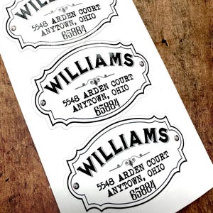 Classic Simple Return Address Labels, Retro Sign Post, Retro Style ...