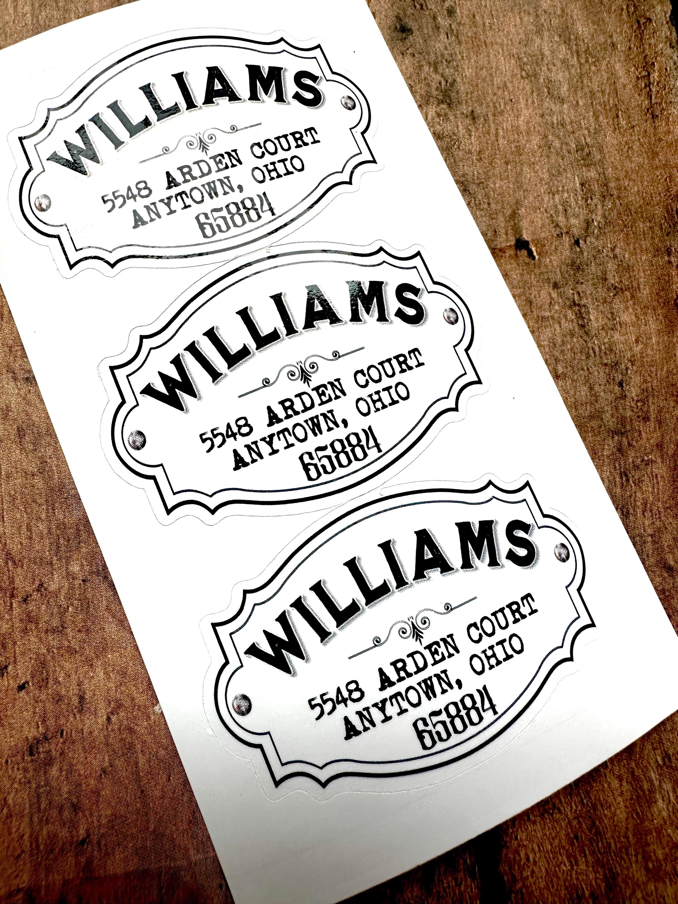 Classic Simple Return Address Labels, Retro Sign Post, Retro Style ...