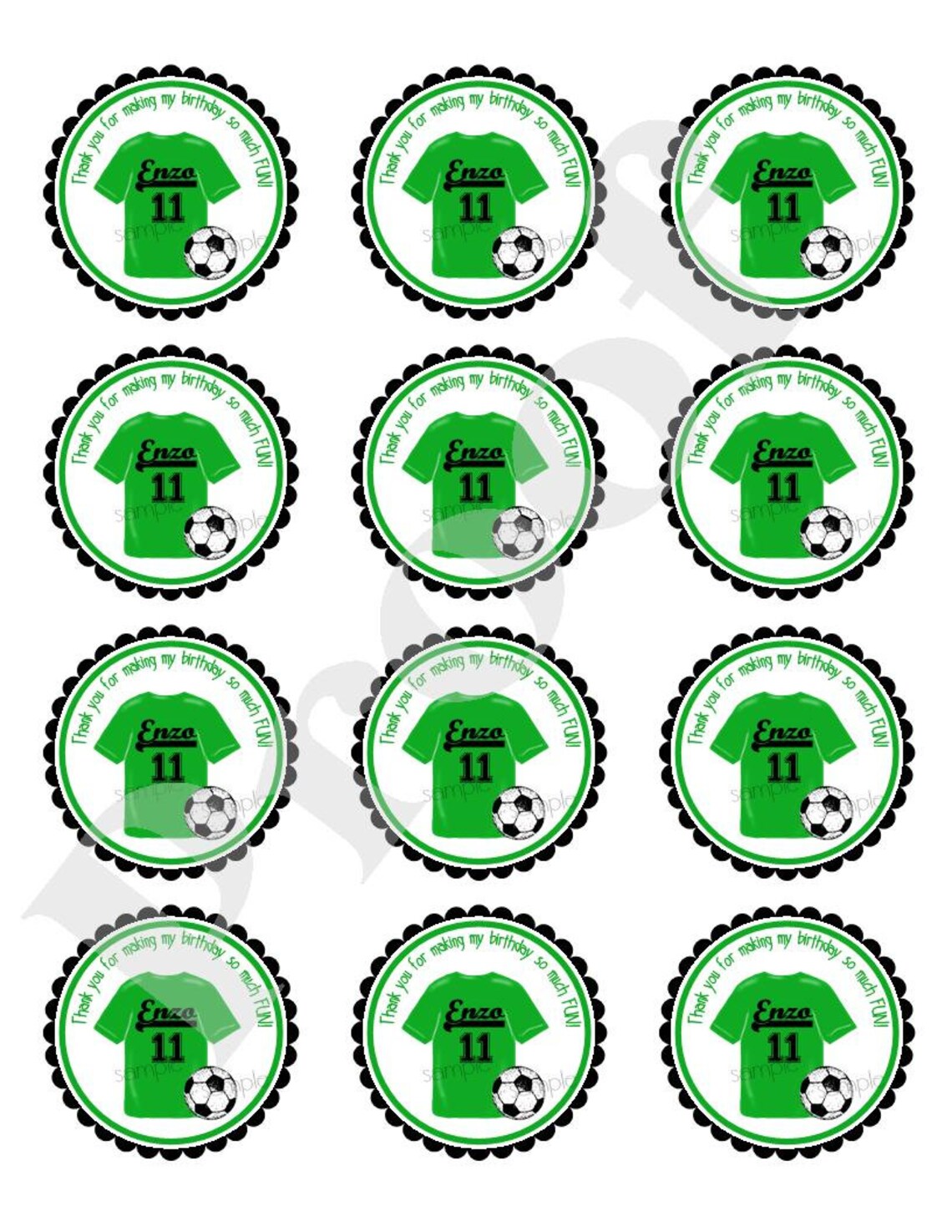 Soccer Stickers Soccer Favor Labels Soccer Party Soccer - Etsy