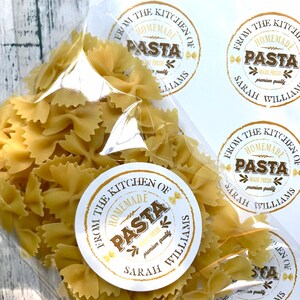 Homemade Italian Pasta Labels, Pasta Noodle, Fresh Pasta Label ...