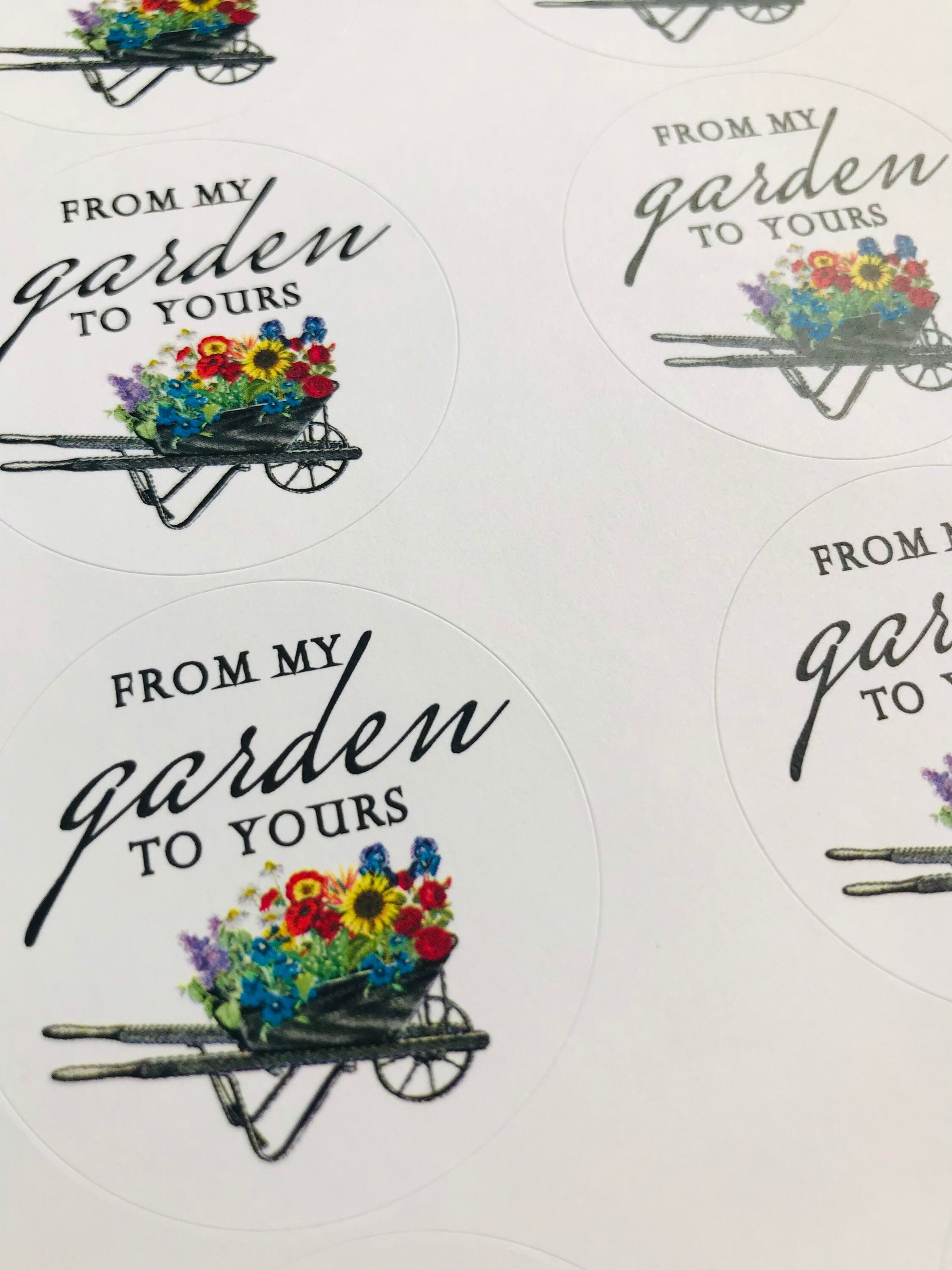 Gardening Stickers Flower Garden Labels From the garden of | Etsy