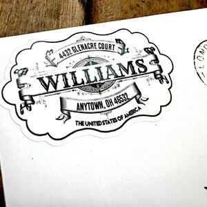 Heritage Style Return Address Labels, Vintage Style Mail Post Labels ...