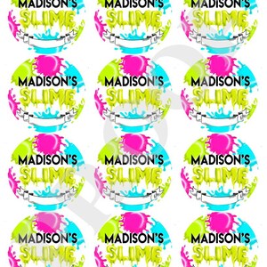 Slime Stickers, Slime Party, Slime Favors, Personalized Stickers, Slime ...