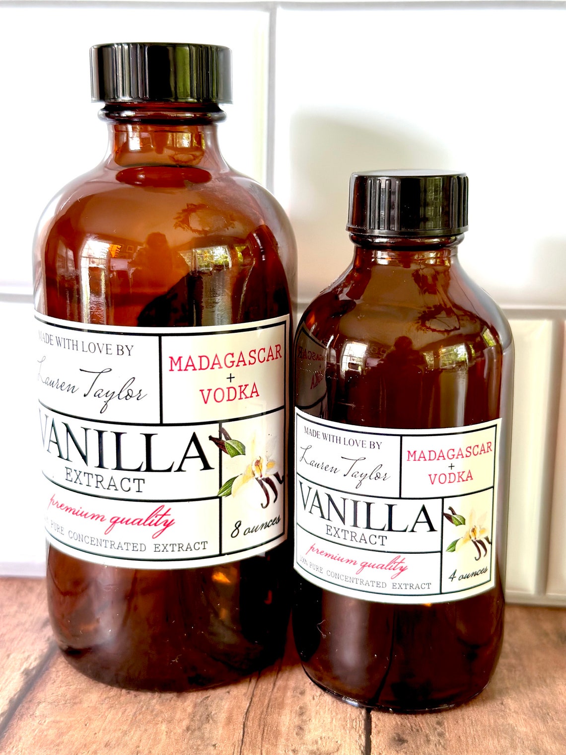 Vanilla Extract Label, Apothecary Style Label, Personalized Vanilla ...
