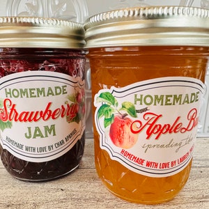 Waterproof Homemade Jam Label, Custom Canning Label, Personalized ...
