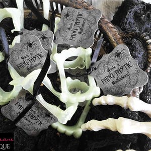 Halloween Favor Tags, Fang Teeth Tags, Fangtastic Halloween, Vampire ...