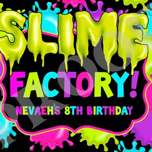 Printable Slime Poster DIY 24 X 36 Size Backdrop Sign Slime - Etsy