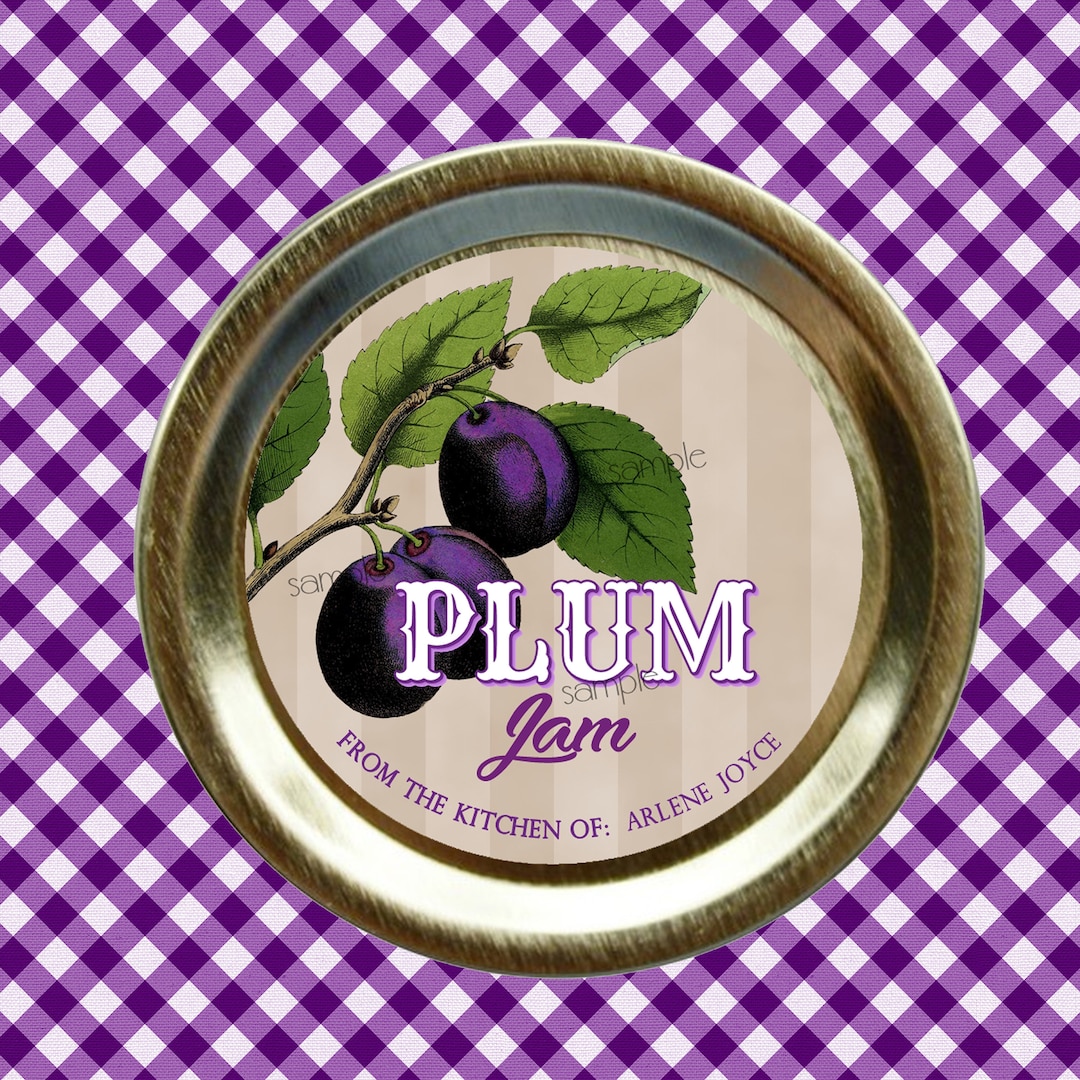 Plum Jam Canning Labels, Plum Canning Labels, Plum Butter Labels, Mason ...