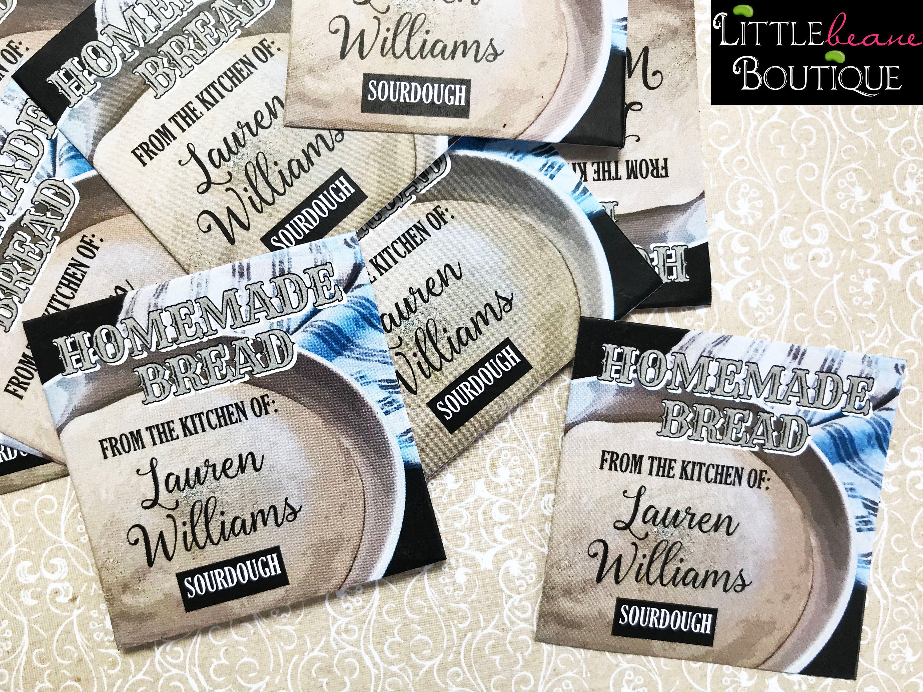 Homemade Bread labels Bread Baking Labels Kitchen Stickers | Etsy