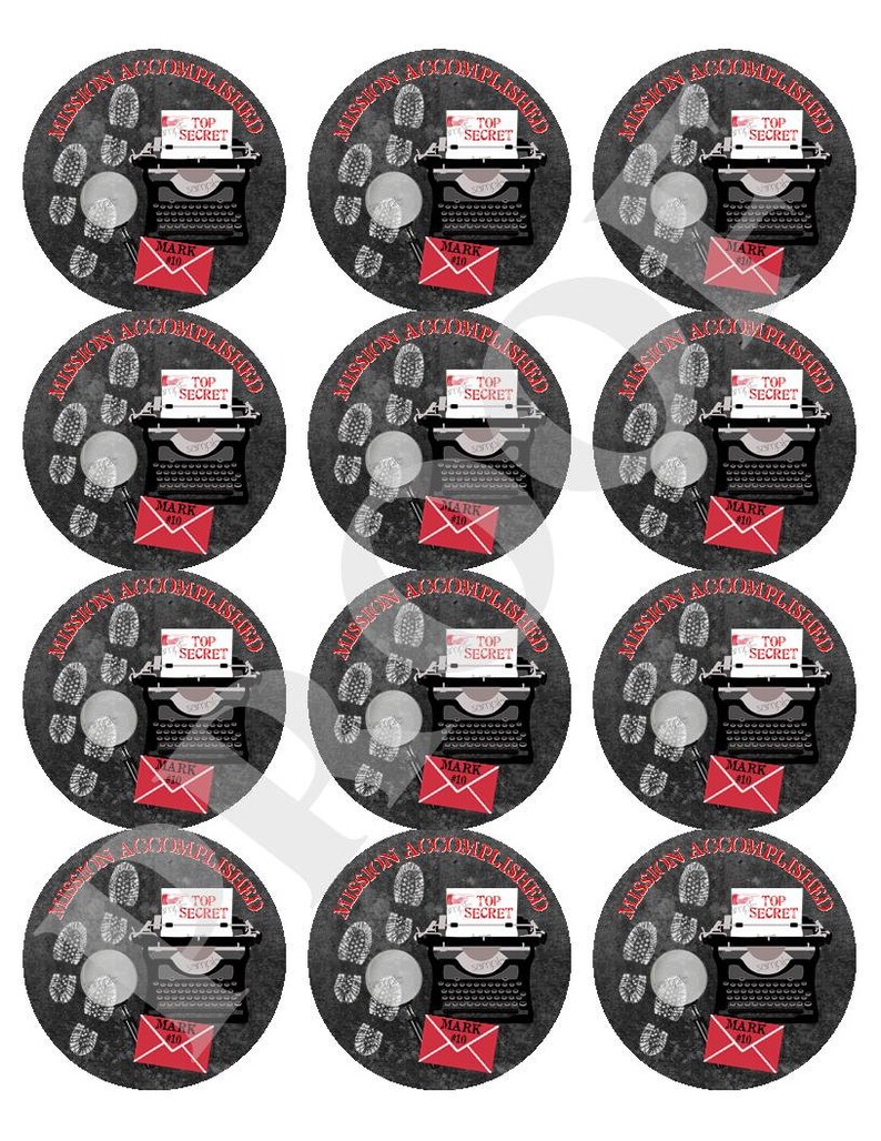 Spy Party Stickers, Secret Agent, Detective, Top Secret Stickers, Spy ...