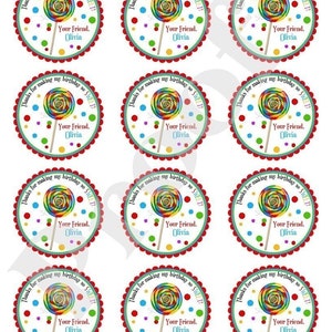 Lollipop Stickers,personalized Lollipop Labels, Sweet Shop Lollipop ...