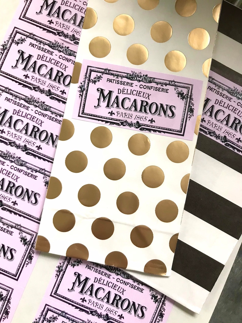 French Bakery Labels Macaron Stickers Boulangerie Labels - Etsy