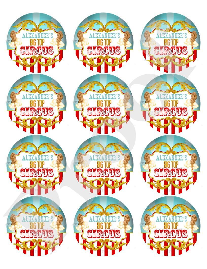 Circus Party stickers Circus Stickers Circus Favor labels | Etsy