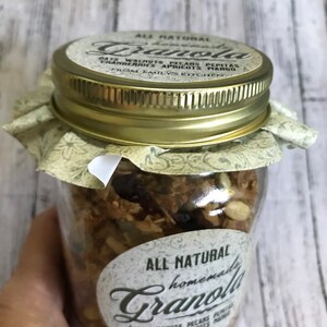 Homemade Granola Stickers, Dry Canning Labels, Granola Canning Labels ...