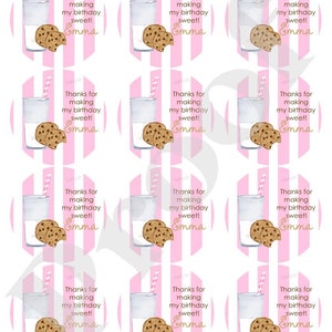 Cookies and Milk Stickers, Milk and Cookies, Birthday Party, Chocolate ...