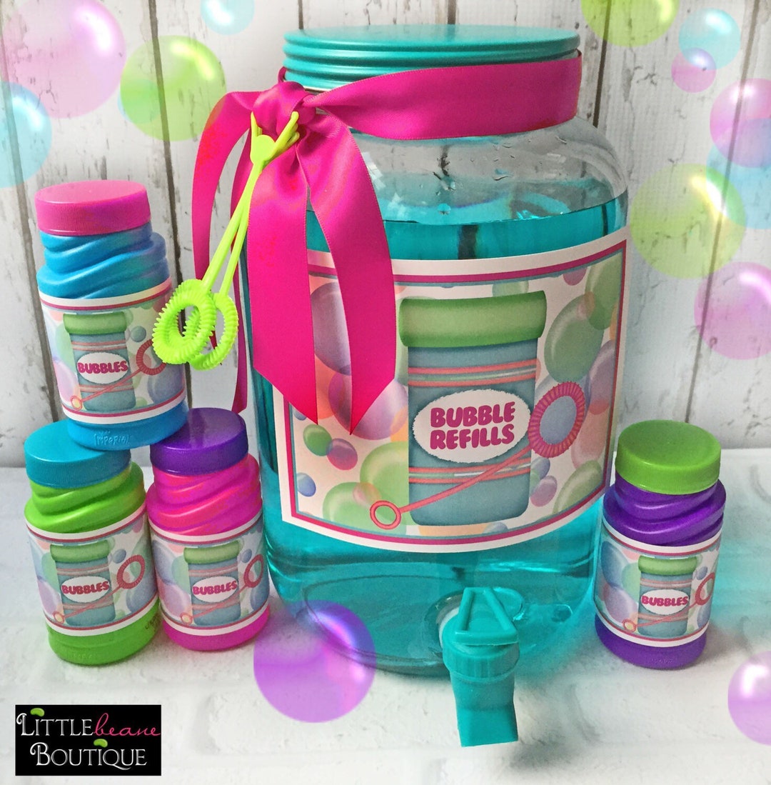 Bubble Station, Bubble Party, Bubble Stations Signs, Printable Bubble Party, DIY, Bubble Refill ...