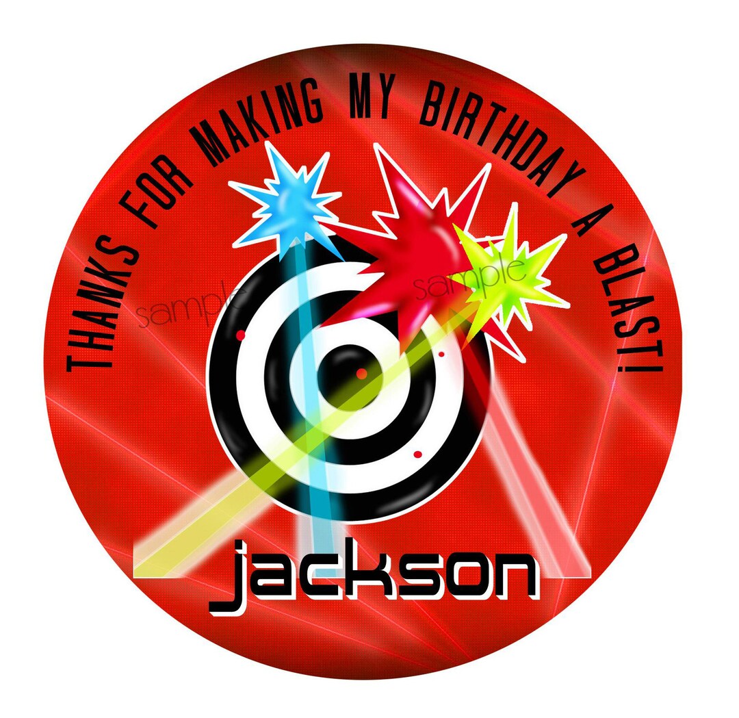 Laser Tag Stickers, Laser Tag Birthday Party,laser Tag Favor Labels ...
