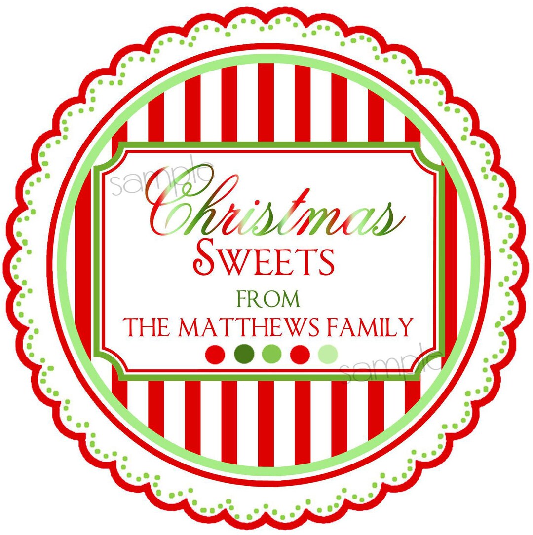 Christmas Stickers, Christmas Sweets Stripe, Sweet Stripes, Holiday ...
