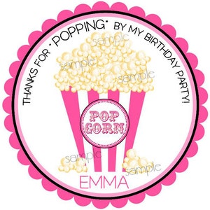 Popcorn Stickers, Popcorn Bar, Movie Night, Box of Popcorn ...