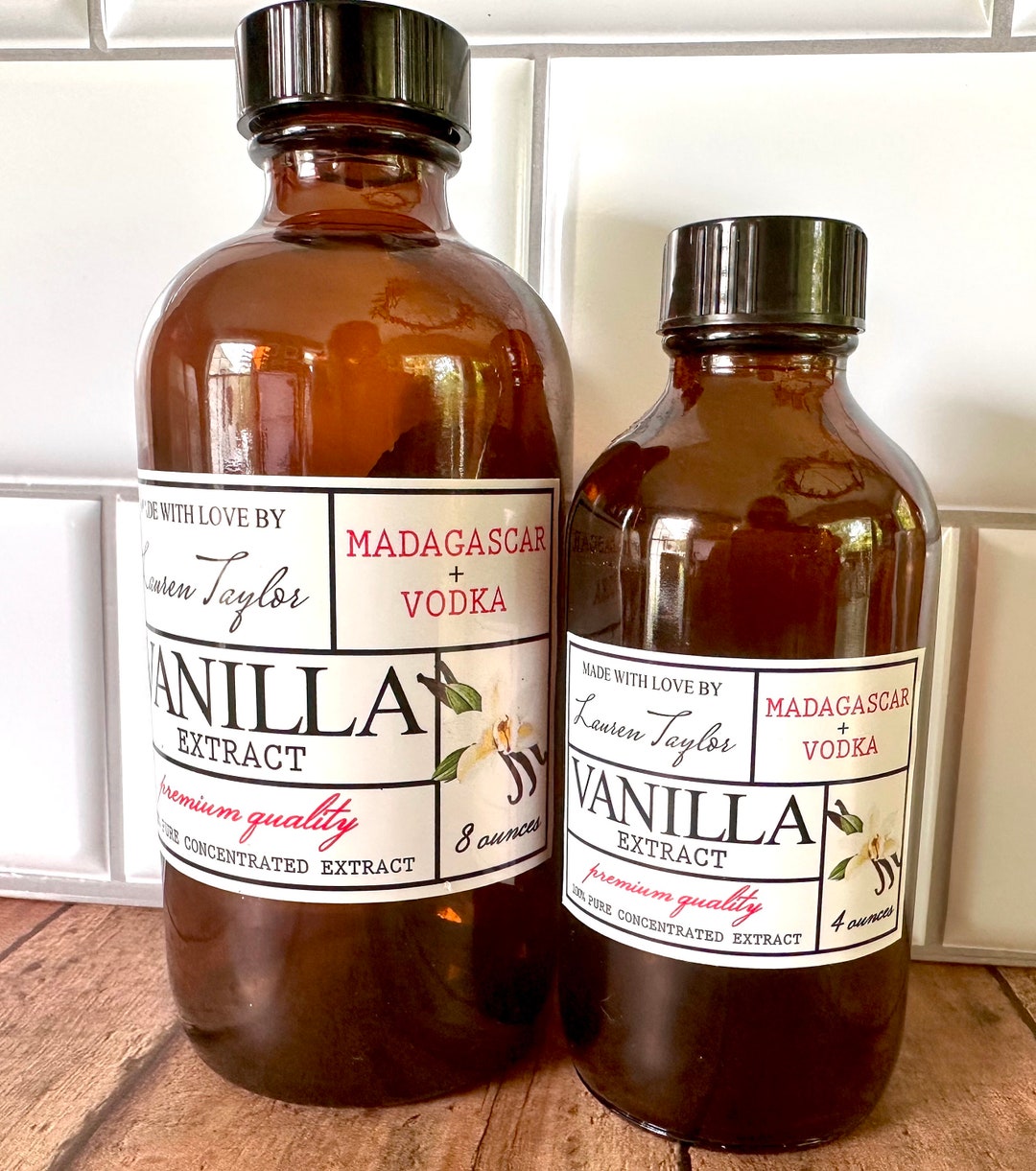 Waterproof Vanilla Extract Label, Apothecary Label, Personalized ...