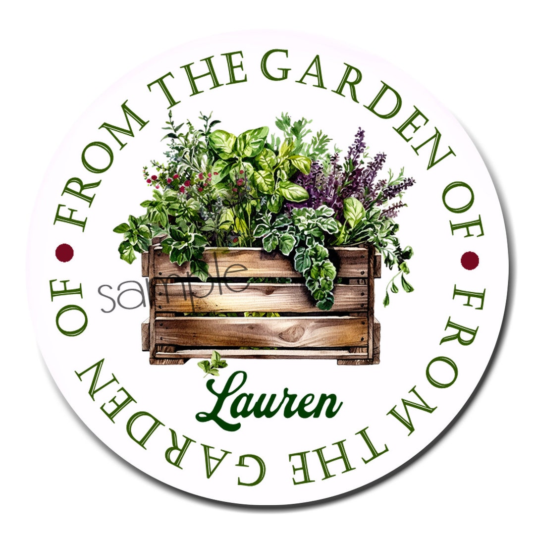 Herb Labels, Herb Garden Labels, From the Garden of Stickers, Herb Box ...