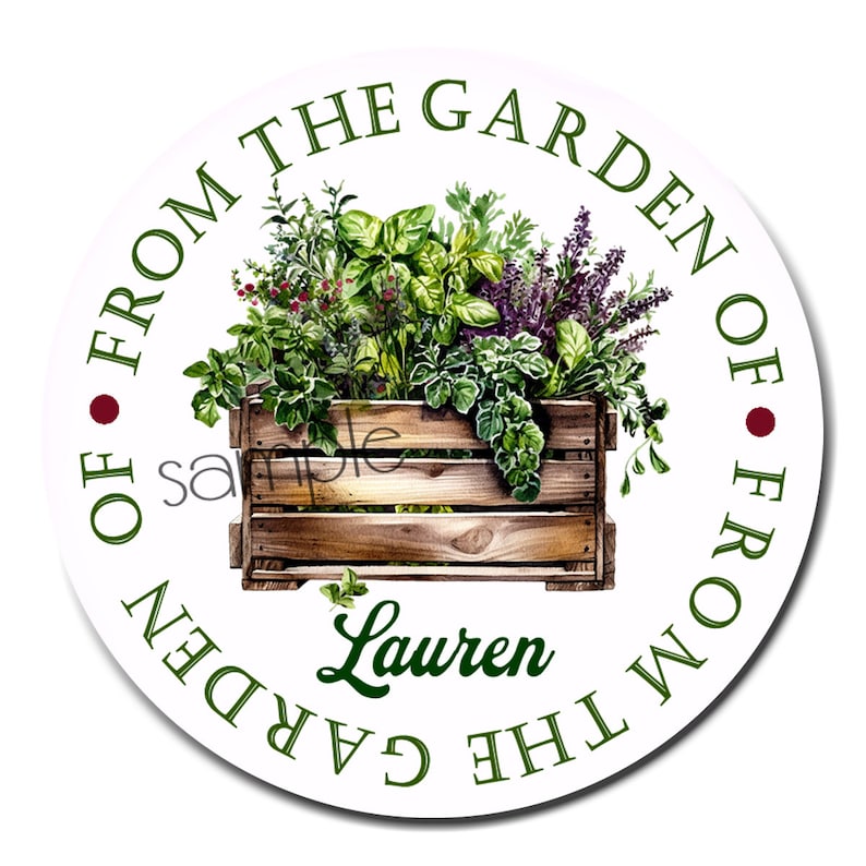 Herb Labels, Herb Garden Labels, From the Garden of Stickers, Herb Box ...