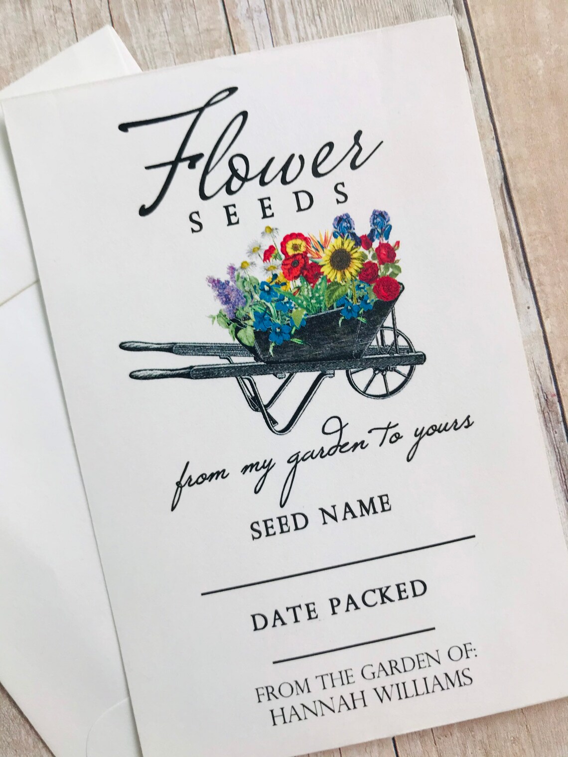 Wildflower Seed Packets Homegrown Seed Packets Garden | Etsy