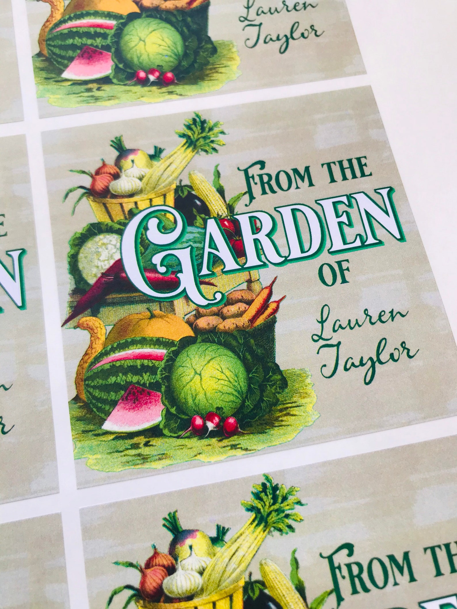 Garden Labels From the Garden of Stickers Vegetable Labels - Etsy