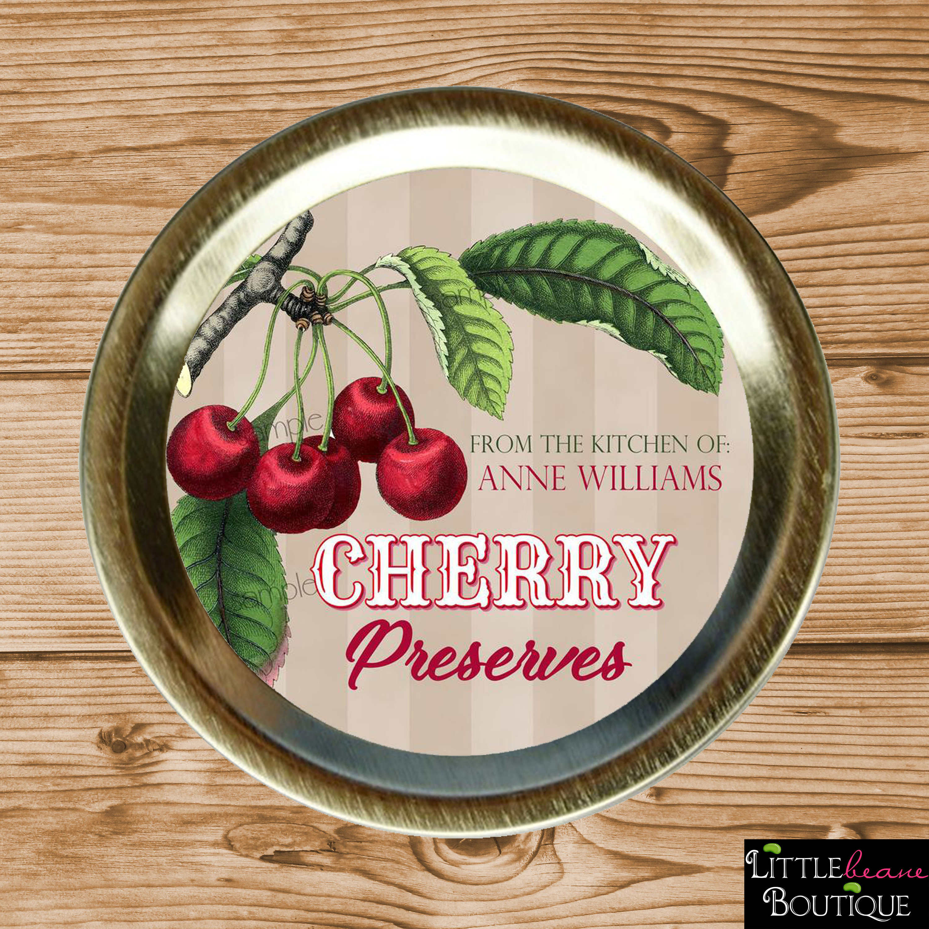 Cherry Canning Jar Labels, Canning Labels, Jelly, Jam, Cherry Preserves ...