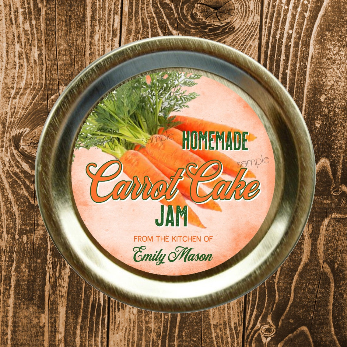 Carrot Cake Jam Canning Labels Jam Jar Labels Carrot Cake - Etsy