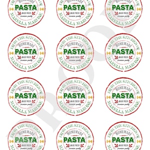 Homemade Pasta Labels, Italian Pasta, Fresh Pasta Labels, Pasta Noodle ...