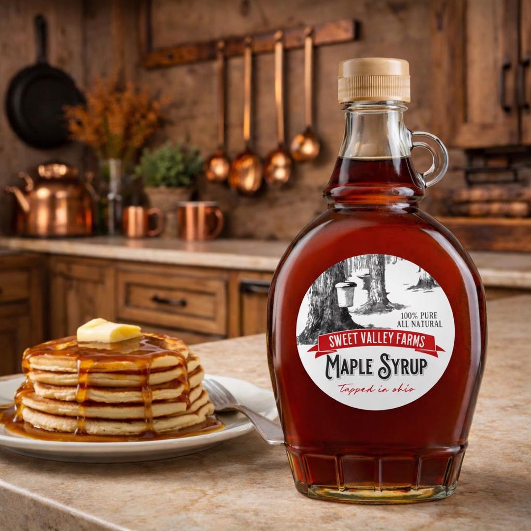 Maple Syrup Labels, Customized Labels, Syrup Stickers, Maple Syrup ...