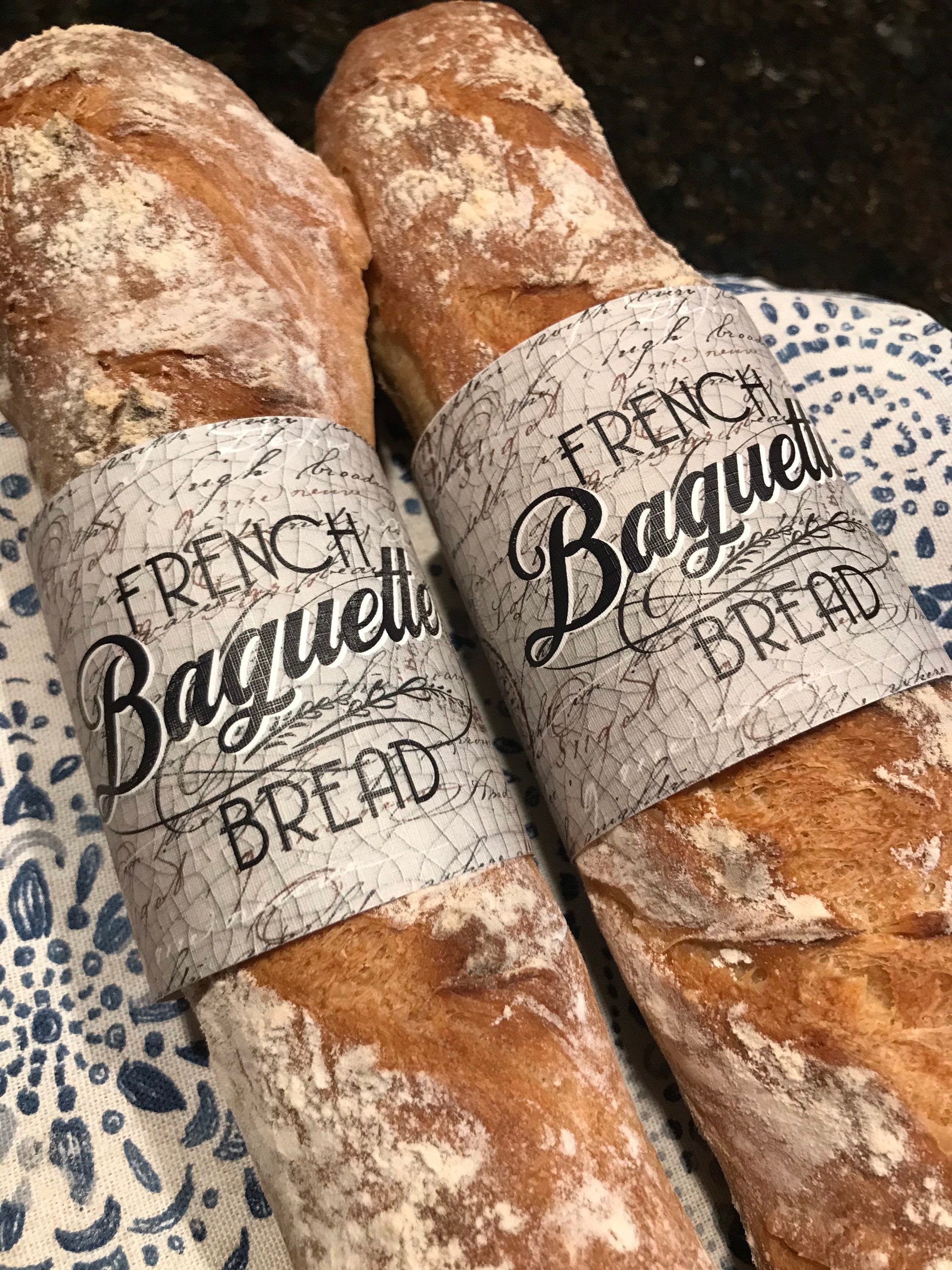 Printable Bread Labels Printable Baguette Bread Wraps DIY - Etsy Israel
