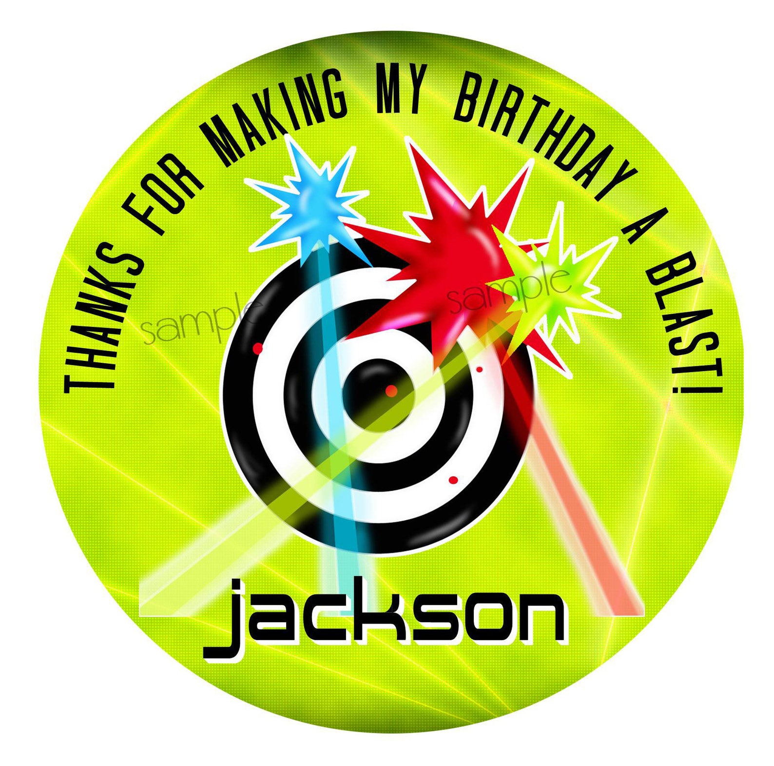 Laser Tag Stickers Laser Tag Birthday Party Laser Tag Favor - Etsy