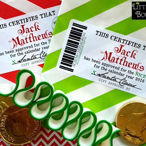 Santas Nice List Stickers Santa Claus Nice List North Pole - Etsy