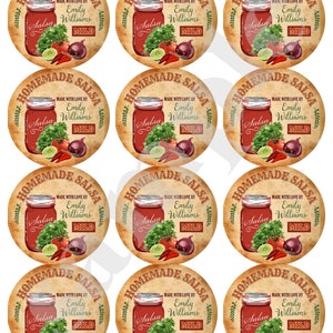 Salsa Stickers, Mild Salsa Labels, Homemade Salsa Labels, Salsa Canning ...