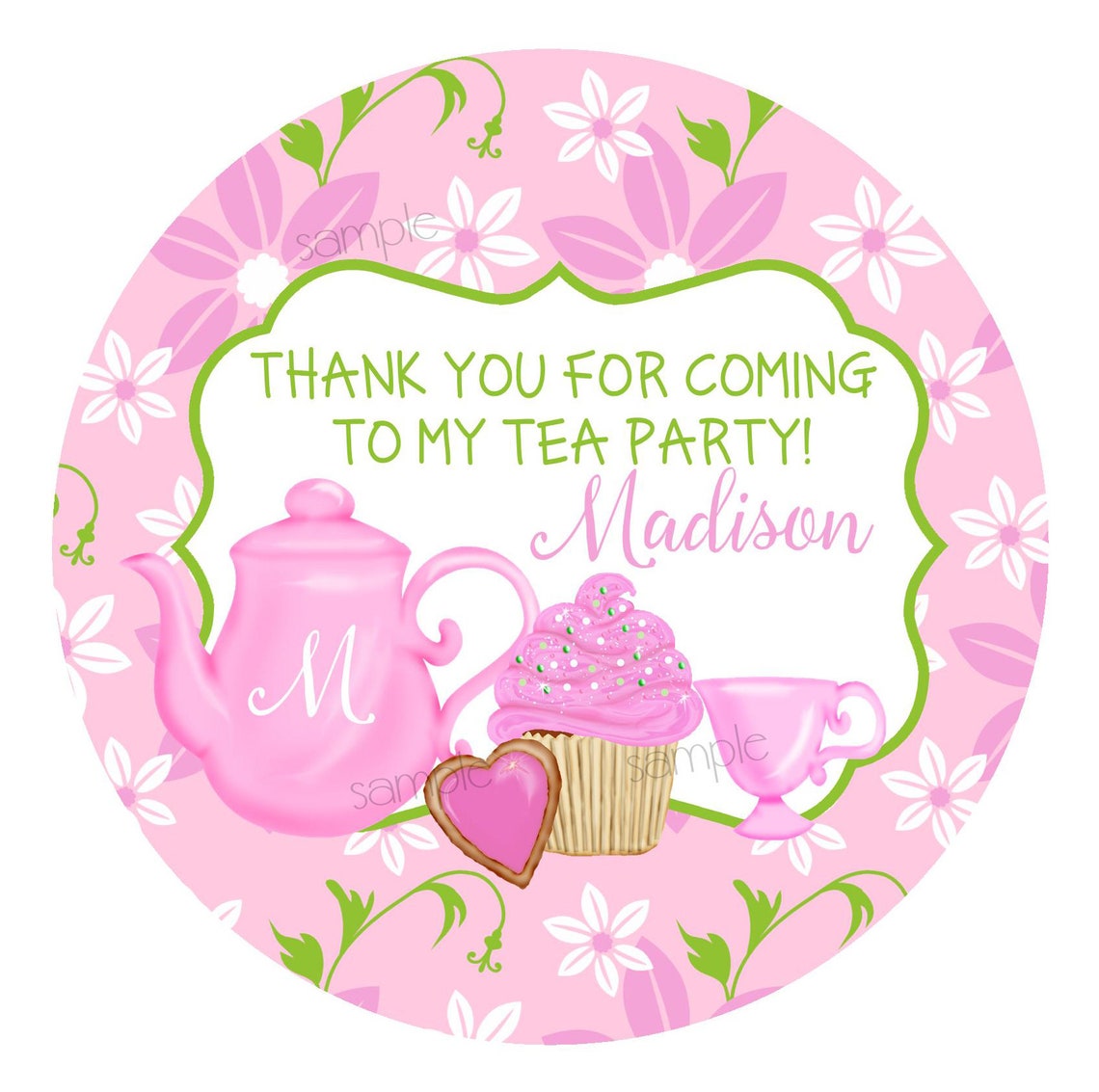 Tea Party Stickers Garden Party Stickers Tea Party Favors - Etsy