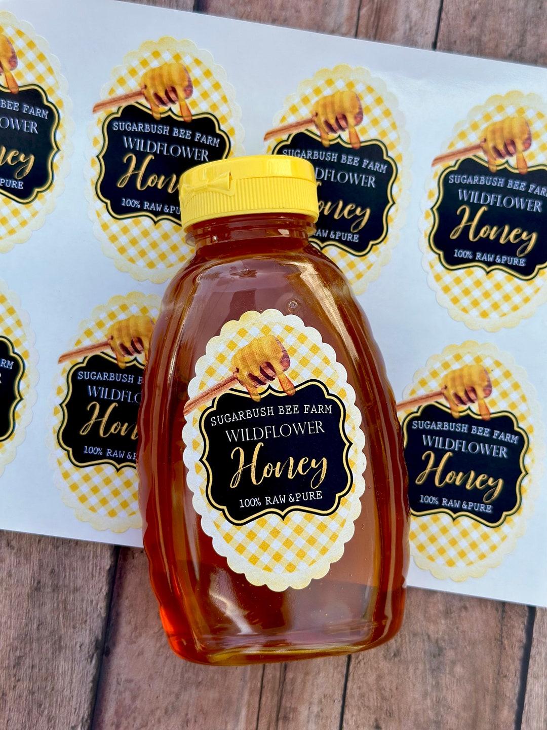 Honey Labels, Labels for Your Honey Bottles, Honey Wand, Raw Honey ...