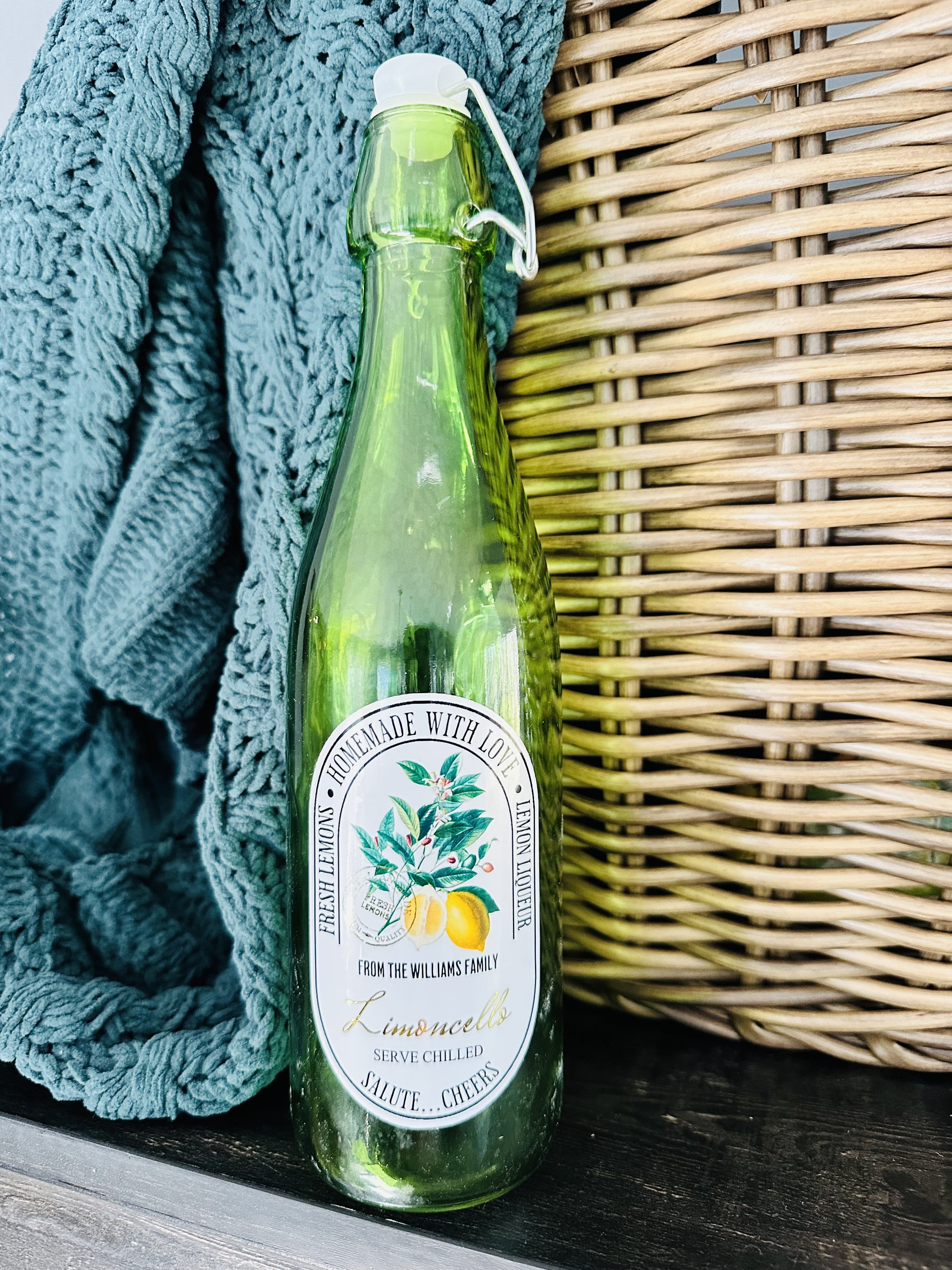 Waterproof Limoncello Stickers, GOLD Homemade Limoncello Labels ...