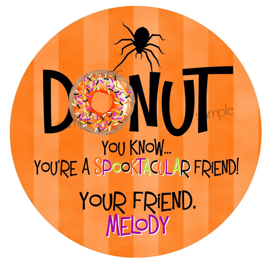 Halloween Stickers, Donut Stickers, Donut You Know, Halloween Donut ...