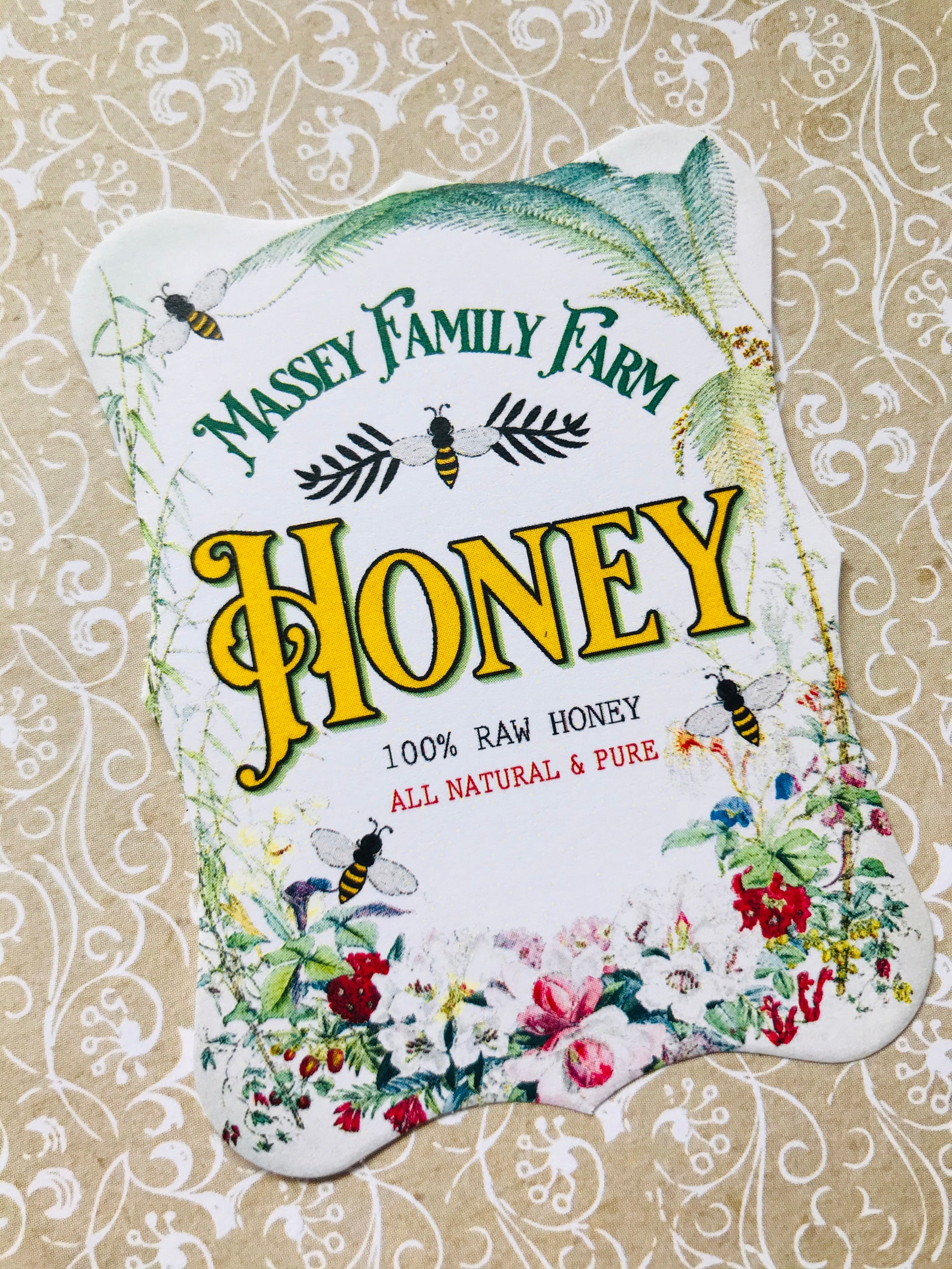 Custom Honey Labels Honey Stickers Raw Honey Labels Floral - Etsy