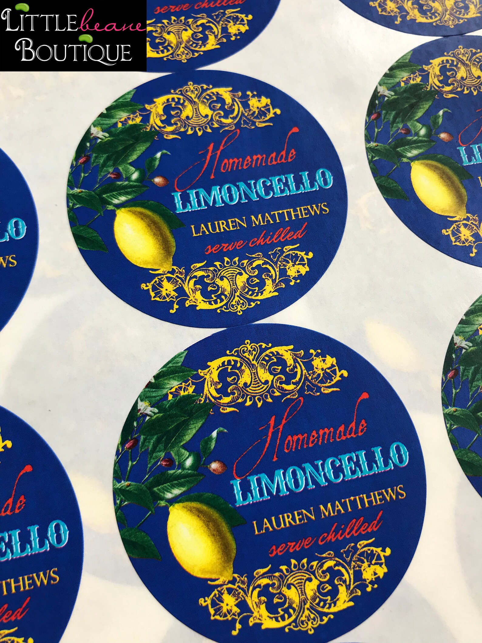 Custom Limoncello Labels Mediterranean Labels Italian - Etsy