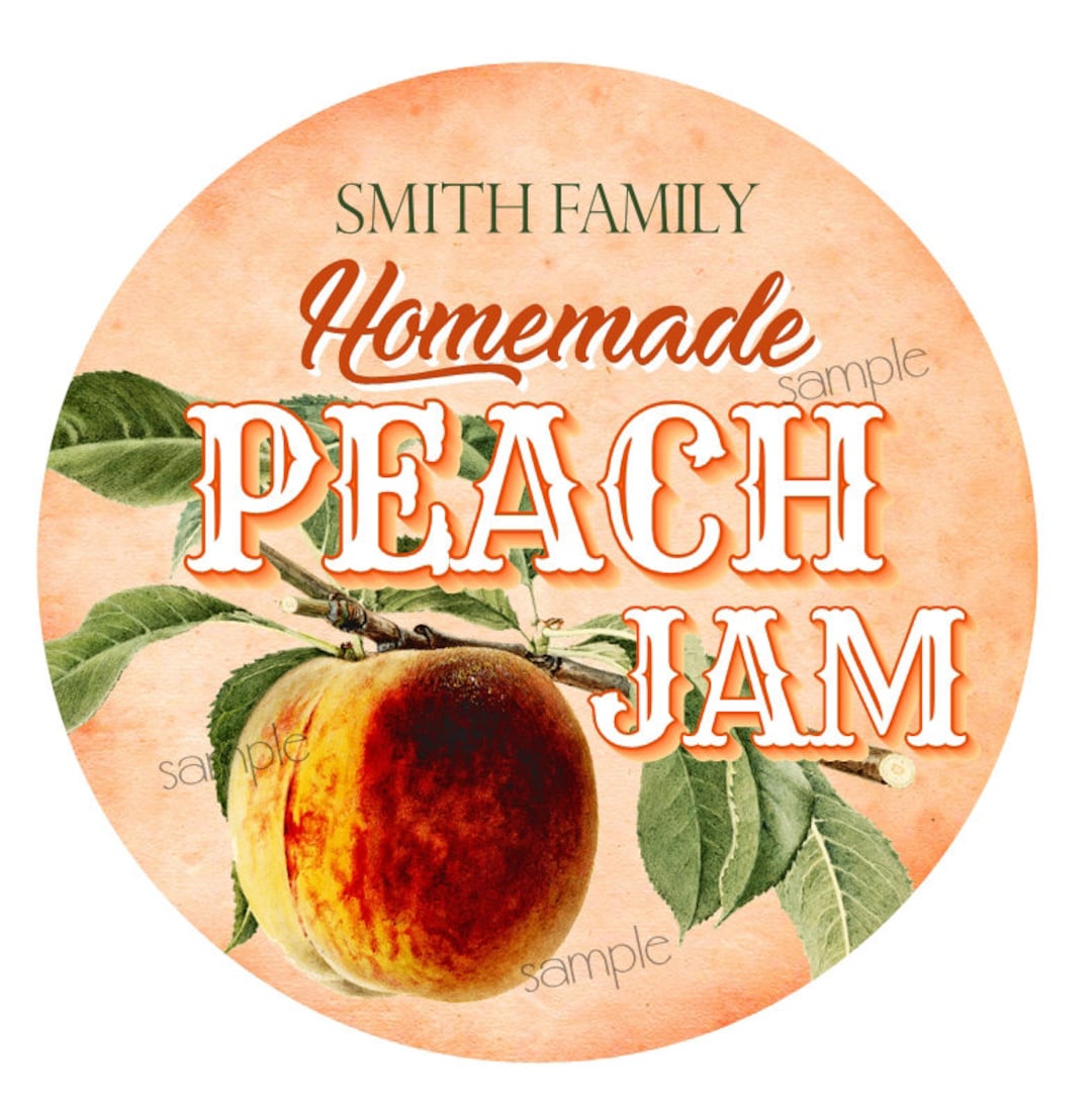 Peach Jam, Canning Labels, Peach Jelly, Peach Apricot Preserves, Mason ...
