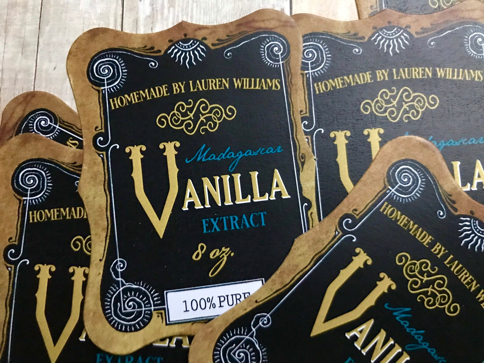 Custom Vanilla Extract Labels, Personalized Homemade Vanilla Extract ...