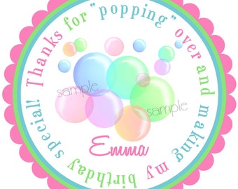 Bubble Stickers Bubble Birthday Party Blowing Bubbles | Etsy