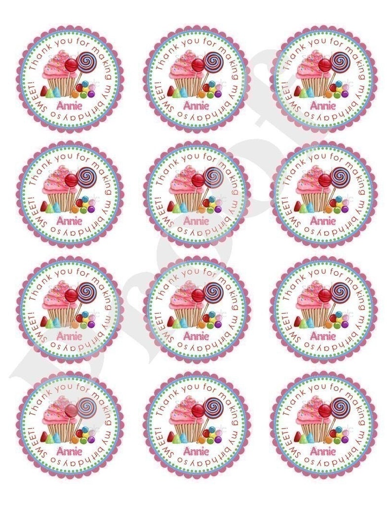 Candy Stickers Sweet Shop Party Oh Sweet Candy Land - Etsy