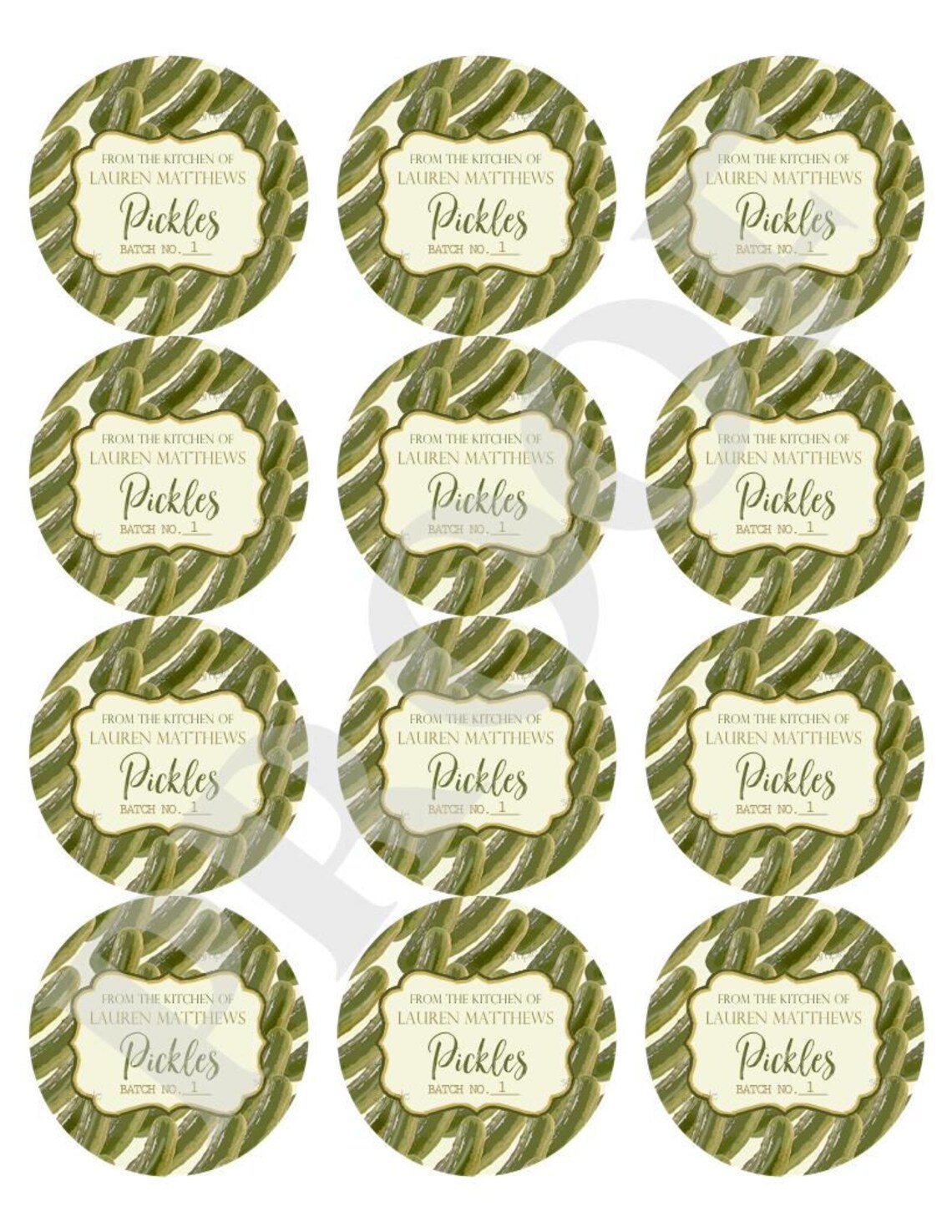 Pickle Canning Jar Labels, Sweet Pickle Canning Labels, Dill Pickle Jar ...